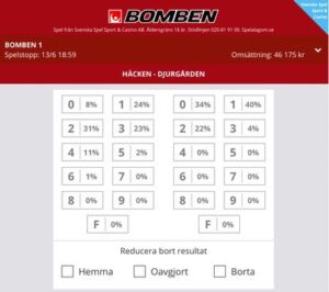 Oddset Bomben - kupong idag, resultat, tips & spelförslag
